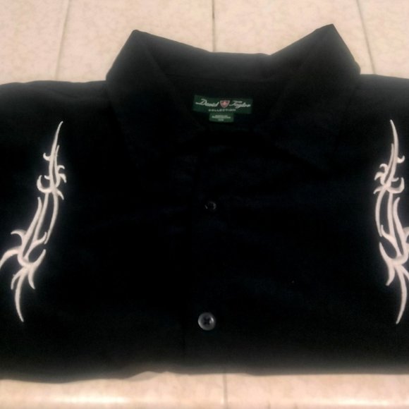 David Taylor | Shirts | Mens Xl Black Collard Button Down Shirt | Poshmark
